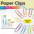 BAZIC Paper Clips 100mm Mega Jumbo Size, Color Coated Paper Clip ...