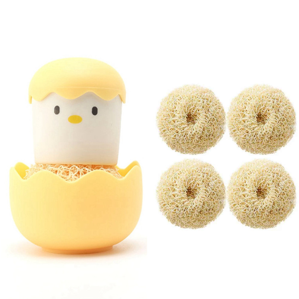 Eggshell Chicken Cleaning Brush, Cute Cartoon Kitchen Cleaning ...