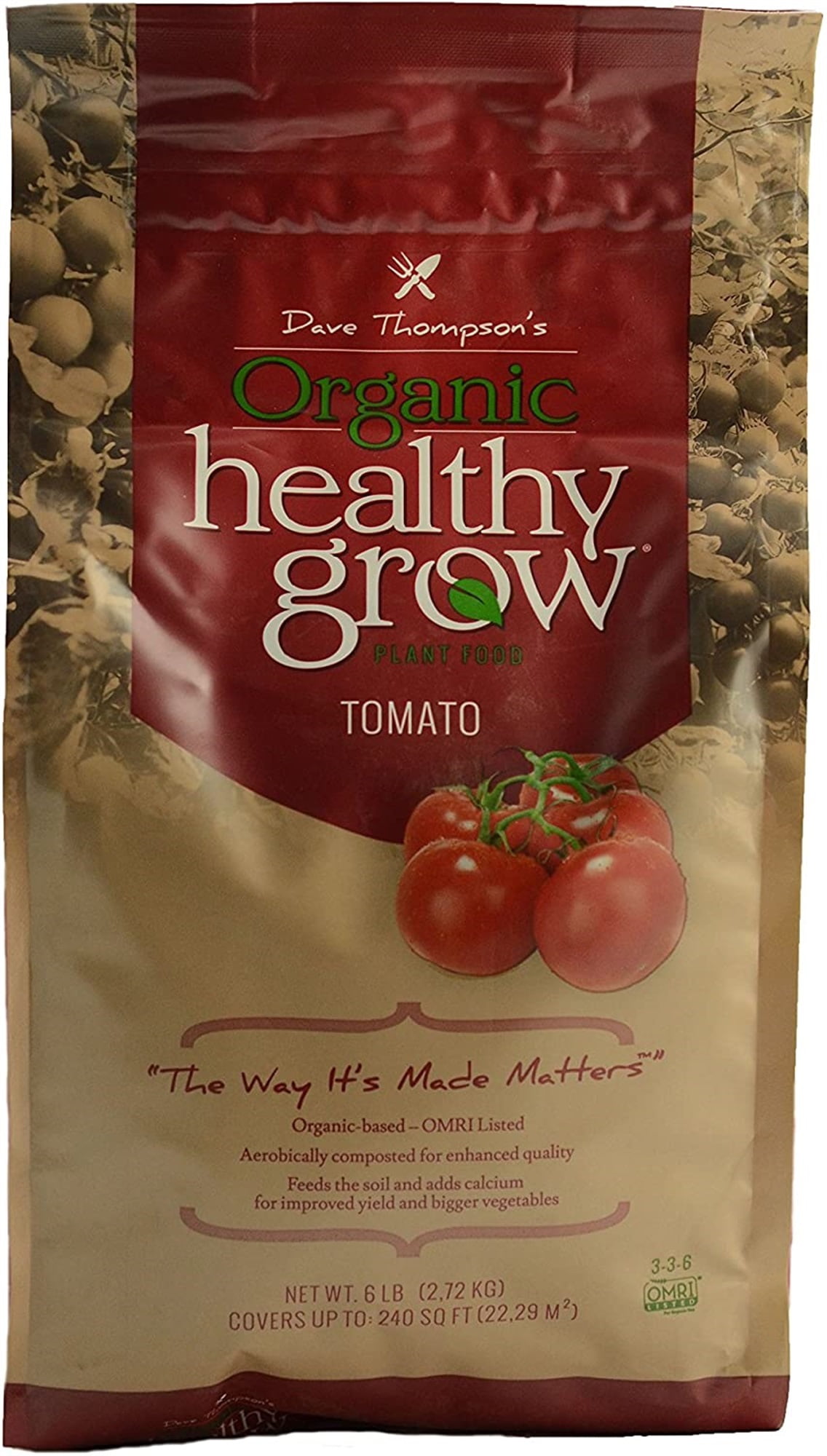 Organic Healthy Grow Tomato Garden Plant Food Fertilizer, 3-3-6, 6 lb ...