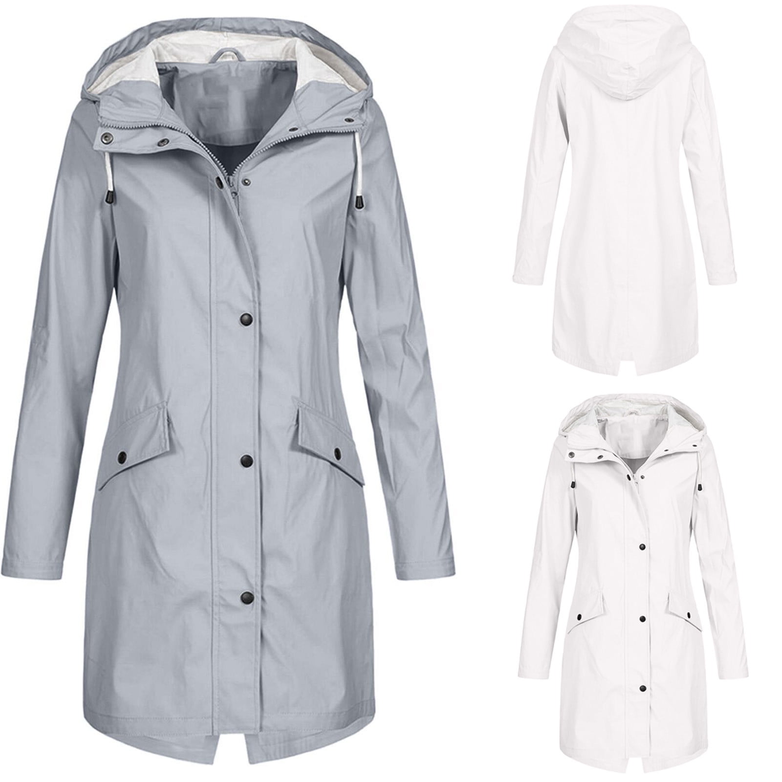 Click here for Wiyuqeen Raincoat Women Waterproof Long Hooded Tre... prices