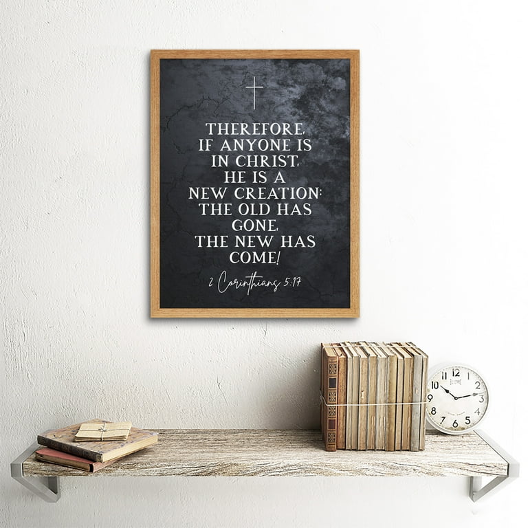 Christian Poster Quotes BIBLE VERSE WALL DECOR / POSTER W/ THICK CHIP