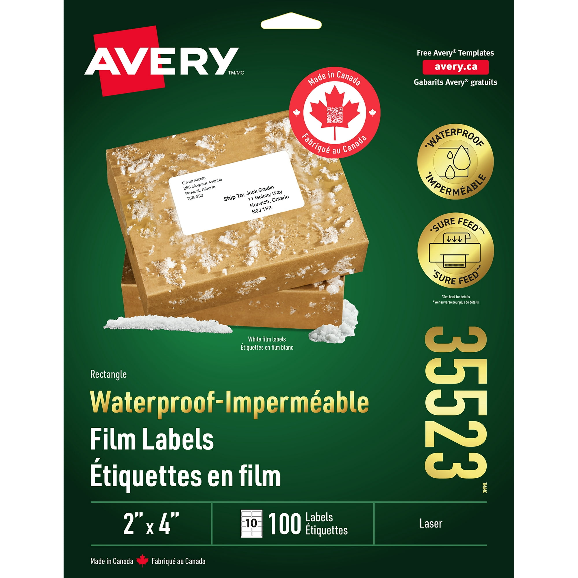 Click here for Avery Waterproof Labels  2 X 4  For Laser Printers... prices