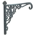Plant Hanger Ornate Fleur De Lis Verdigris Color Cast Iron 12" Deep by ...