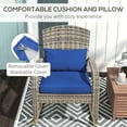 Outsunny Outdoor Wicker Adirondack Rocking Chair, Patio Rattan Rocker ...