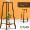 MoNiBloom Bamboo 2 Tiers Trapezoid Plant Stand, Flower Display Storage ...