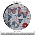 Camping Spare Tire Cover 14inch Green Leaves Butterfly Plaid ...