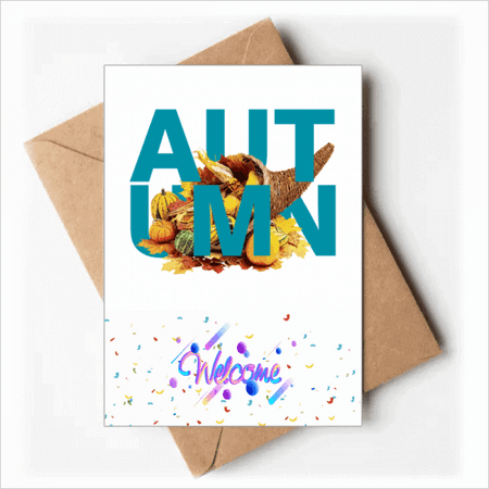 Bumper Harvest Fruits Vegetables Autumn Welcome Back Greeting Cards ...