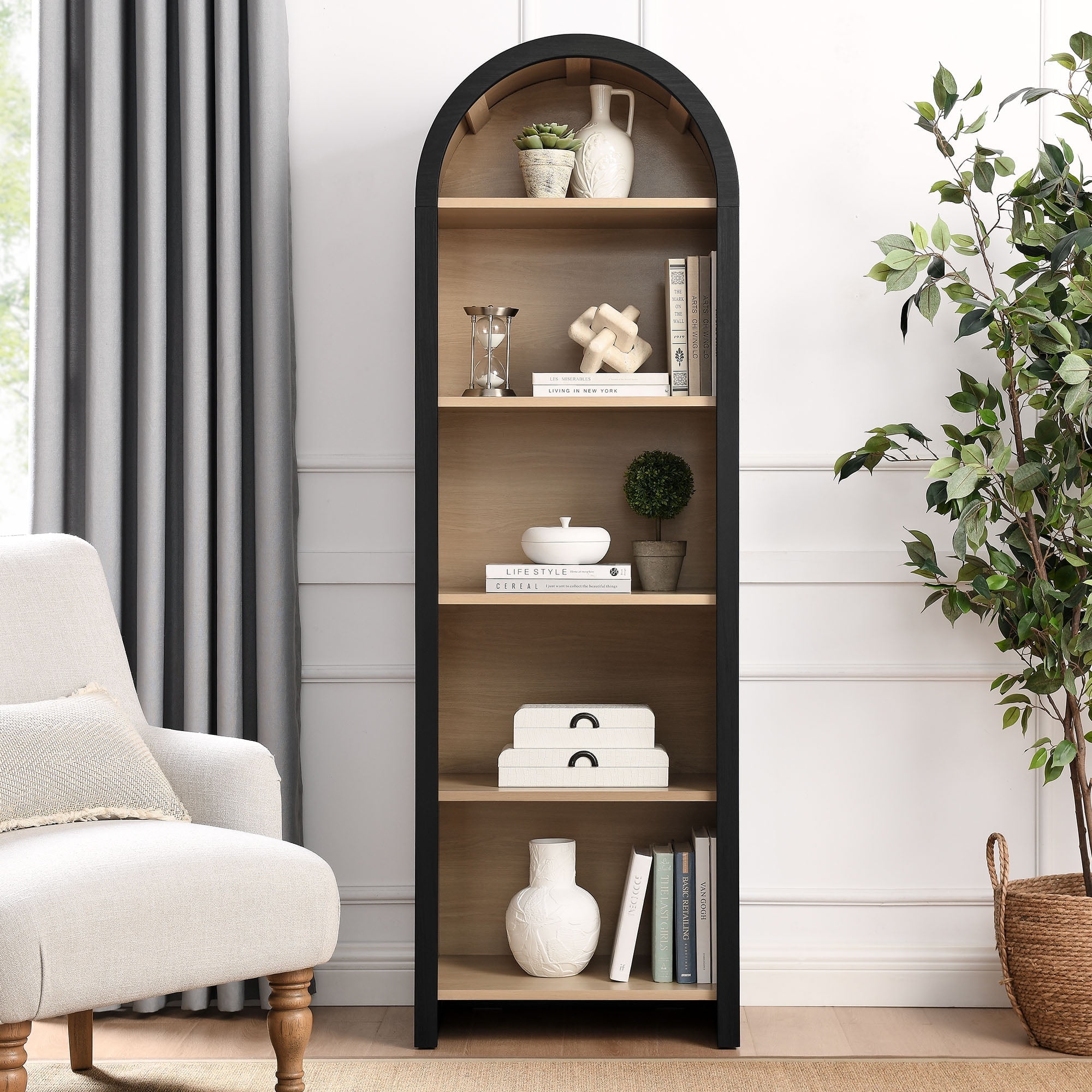 Click here for Modway Evie Arched Narrow Bookcase Display Cabinet... prices