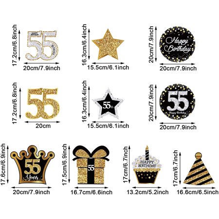 55th Birthday Party Decorations Hanging Swirls Ceiling Decorations ...