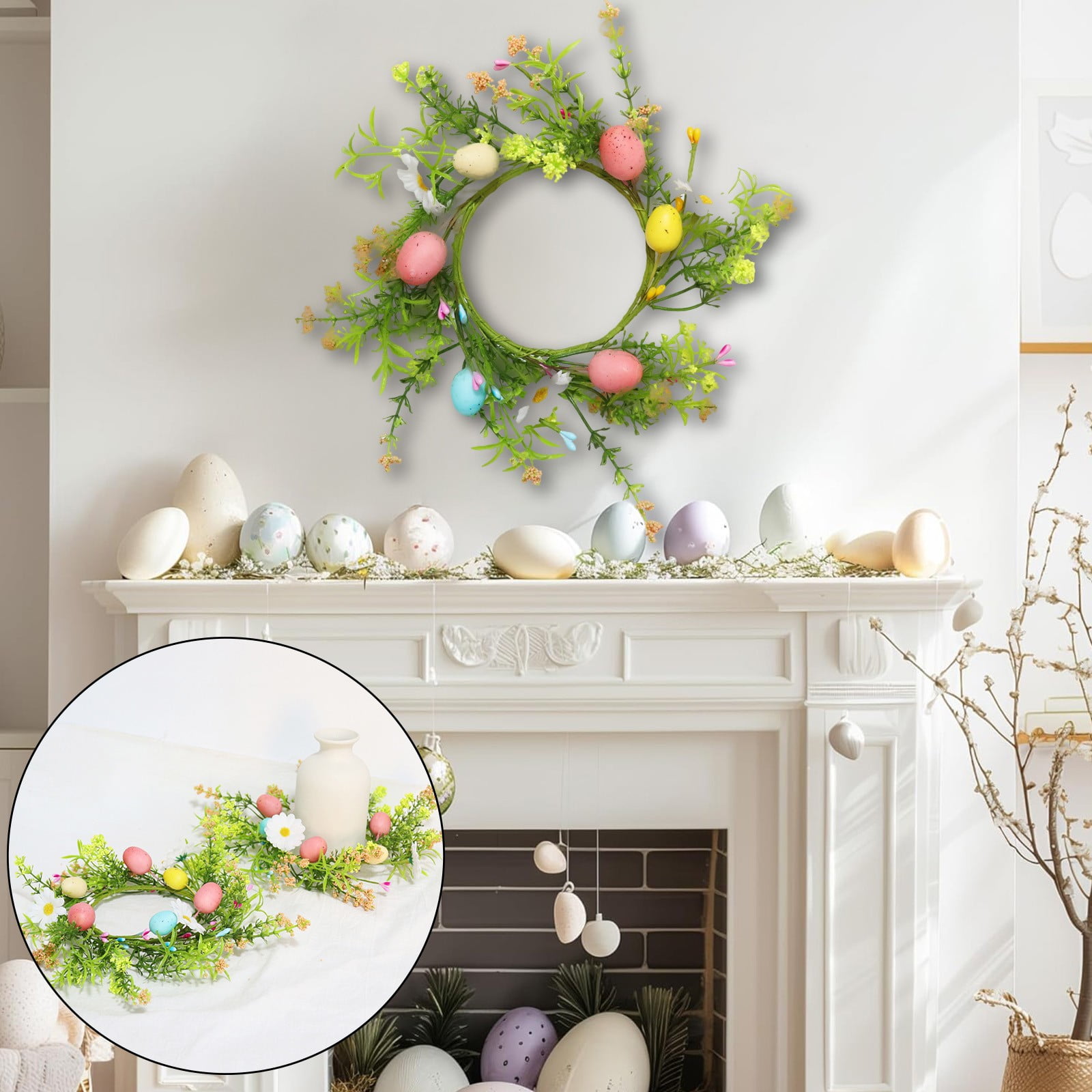 Click here for Aqestyerly Easter Wreath With Bunny And Eggs handm... prices