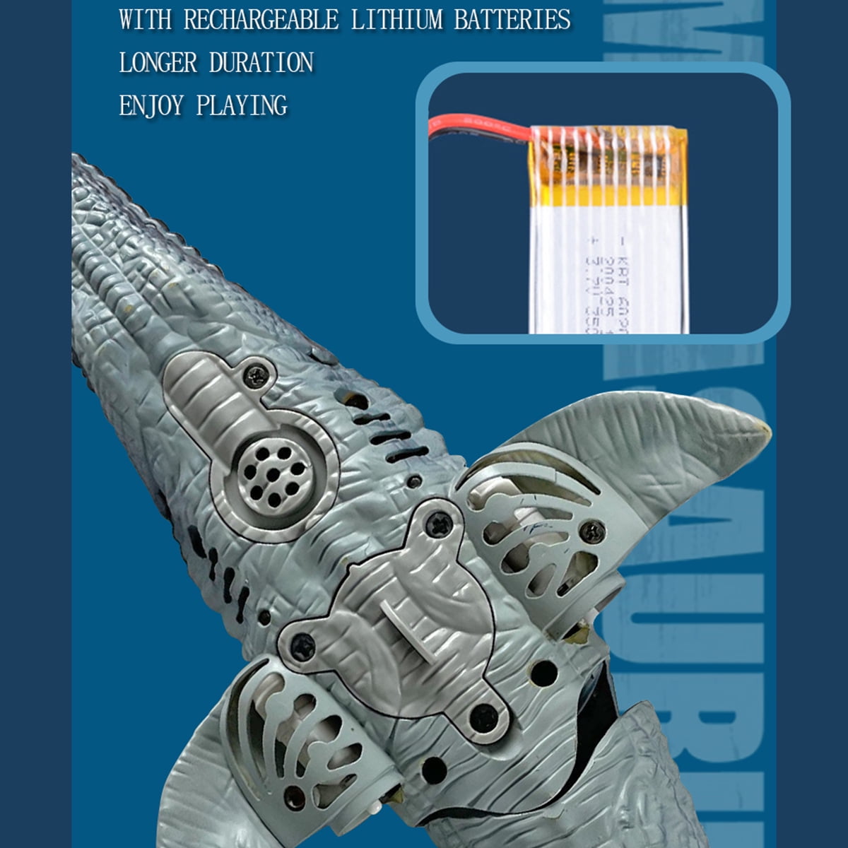 Buy Fyeme RC Mosasaurus Toy, Dinosaur Toys for Kids, Electric Animal ...