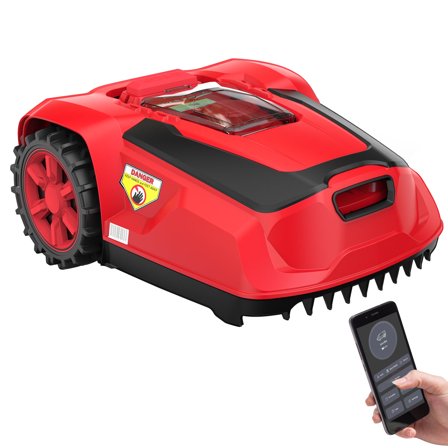 AIWEIYA Crawler Remote Control Lawnmower with Push Shovel Snow Removal ...