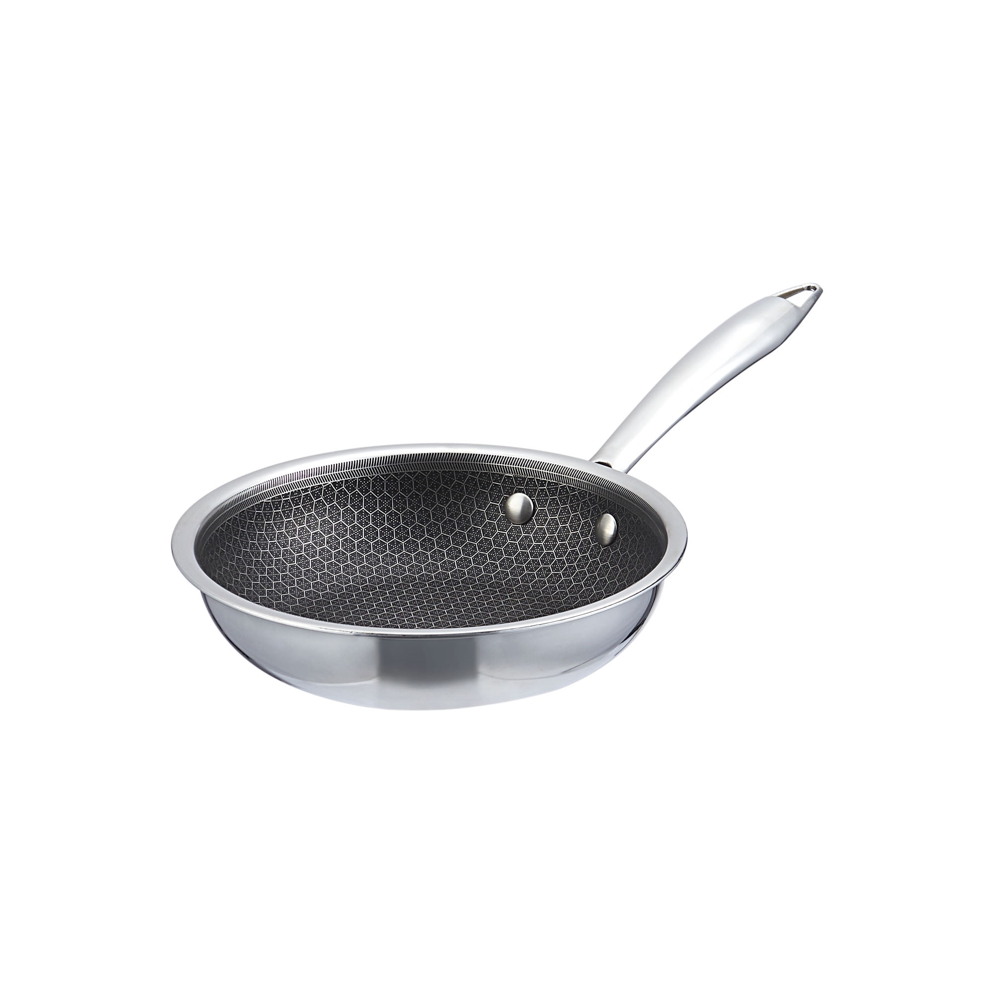 Mainstays 8 in. Honeycomb-Clad Stainless Steel Non-Stick Skillet ...