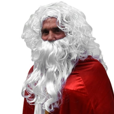 Santa Wig Beard Cotton W Hdr - Walmart.com