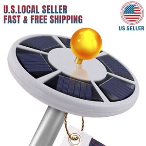 Outdoor Solar Powered Flag Pole Light 26 LED Auto Active Super Bright ...