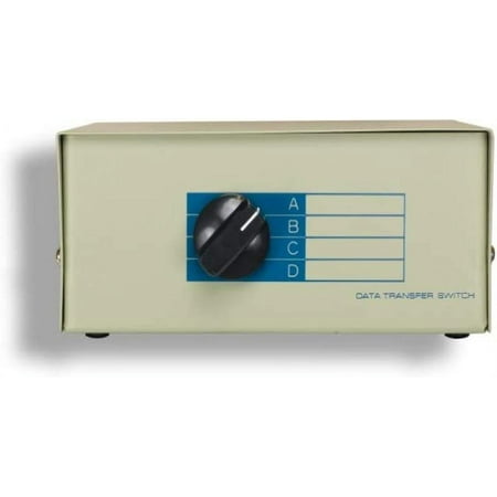 DB25 4 Way Manual Data Switch Box RS-232 Parallel Serial D-Sub 25 Pin ...