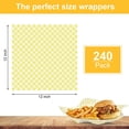 240 Sheets Variety Pack Checkered Dry Waxed Deli Paper Sheets 12x12 ...