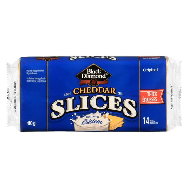 Black Diamond Thick Cheddar Slices, 14 slices, 410 g - Walmart.ca
