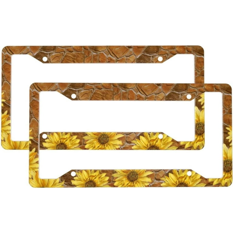 Sunflower license plate cover store