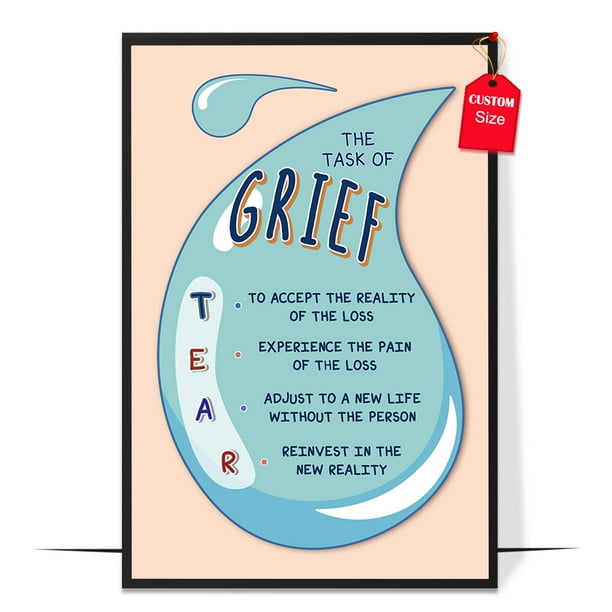 LOLUIS Grief Bereavement Loss Poster, Mental Health Poster for ...
