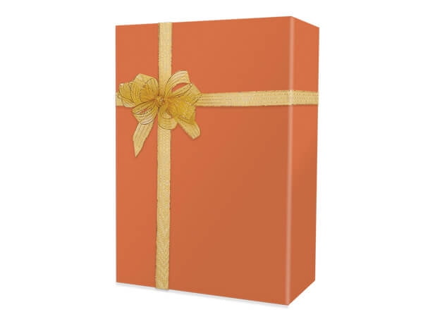 1 Pack, Burnt Orange Matte Gift Wrap 24"x833', Full Ream Roll for Party ...