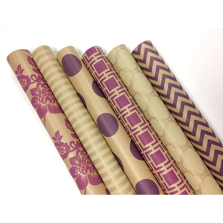 ZMLEVE Bella Kraft All Occasion Wrapping Paper | 18 Pack | 30 x 120 ...
