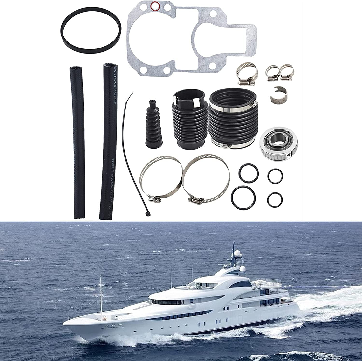 EPOTOOR Transom Bellows Kit Replacement for Alpha One 1973-1990 30 ...