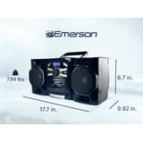 Emerson Portable CD & Cassette Player, Compact Stereo Boombox with ...