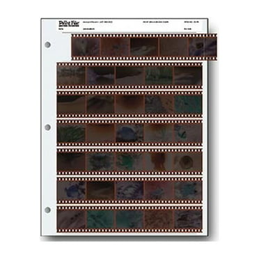 2 Packs Print File 35-7B 100 Storage Sheets for 35mm Film Negatives 7 ...