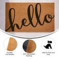 18x30 NAT Black Hello Doormat - Walmart.com