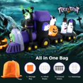 Costway 8.2 ft Long Halloween Inflatable Train LED Lighted Train w ...