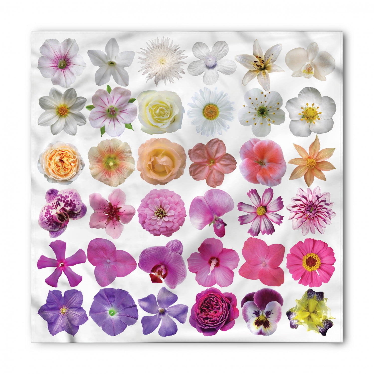 Flower Bandana, Flowers Petunia Botanic, Unisex Head and Neck Tie, by ...
