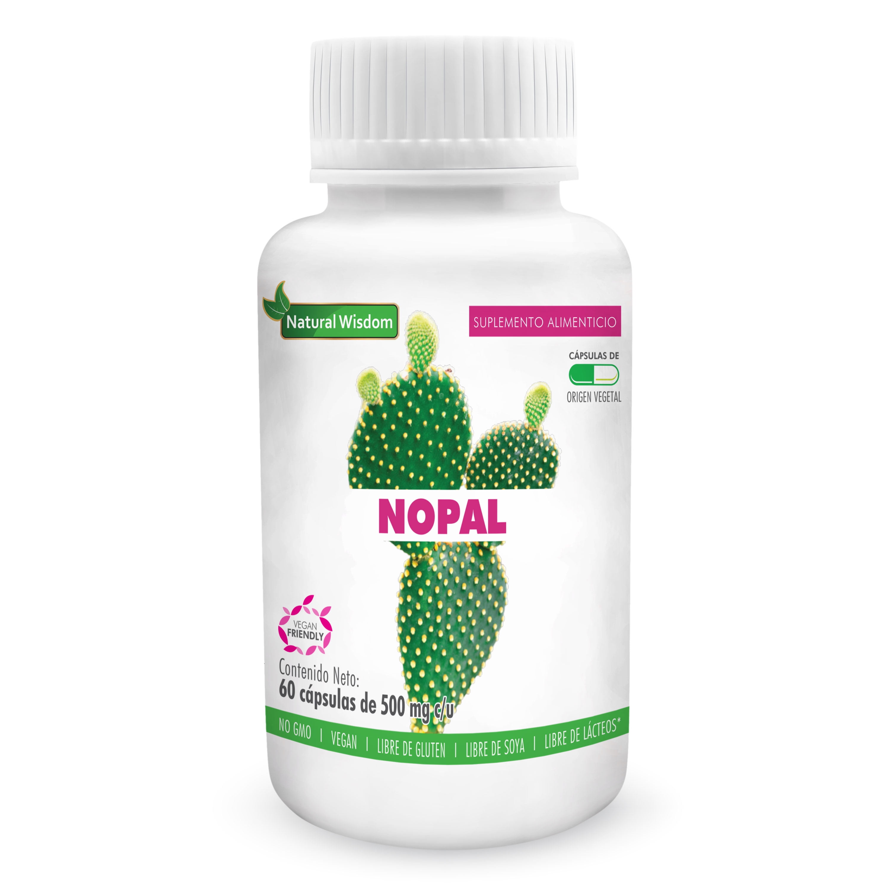 Nopal Natural Wisdom 60 capsulas NATURAL WISDOM Suplemento | Bodega ...