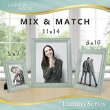 Langdon House 11x14 Eggshell Blue Real Wood Picture Frames with Gold ...