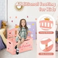 Costway Large Kids Princess Wooden Bench Seat Toy Chest Storage ...