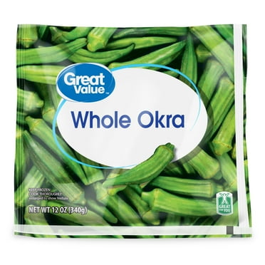 Great Value Frozen Cut Okra 12 oz Healthy Vegetable for Stir Fry Soup ...