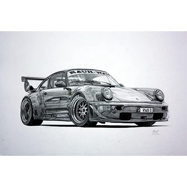 Iconic Arts Laminated 36x24 Poster: RWB Porsche 964 - Walmart.com