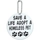 Save a Life Adopt a Homeless Pet Dog Cat Adoption Round Luggage ID Tag ...