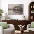 Canvas Print Wall Art Cottage by Reflective Lake Print Countryside ...