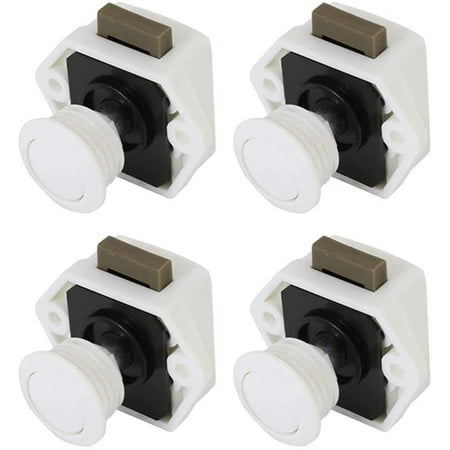 4 Pcs Push Button Latch, Mini Push Button Drawer Cabinet Door Keyless ...