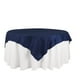 Efavormart 72"X72" Navy Blue Accordion Crinkle Taffeta Table Overlay, Square Tablecloth Topper ...