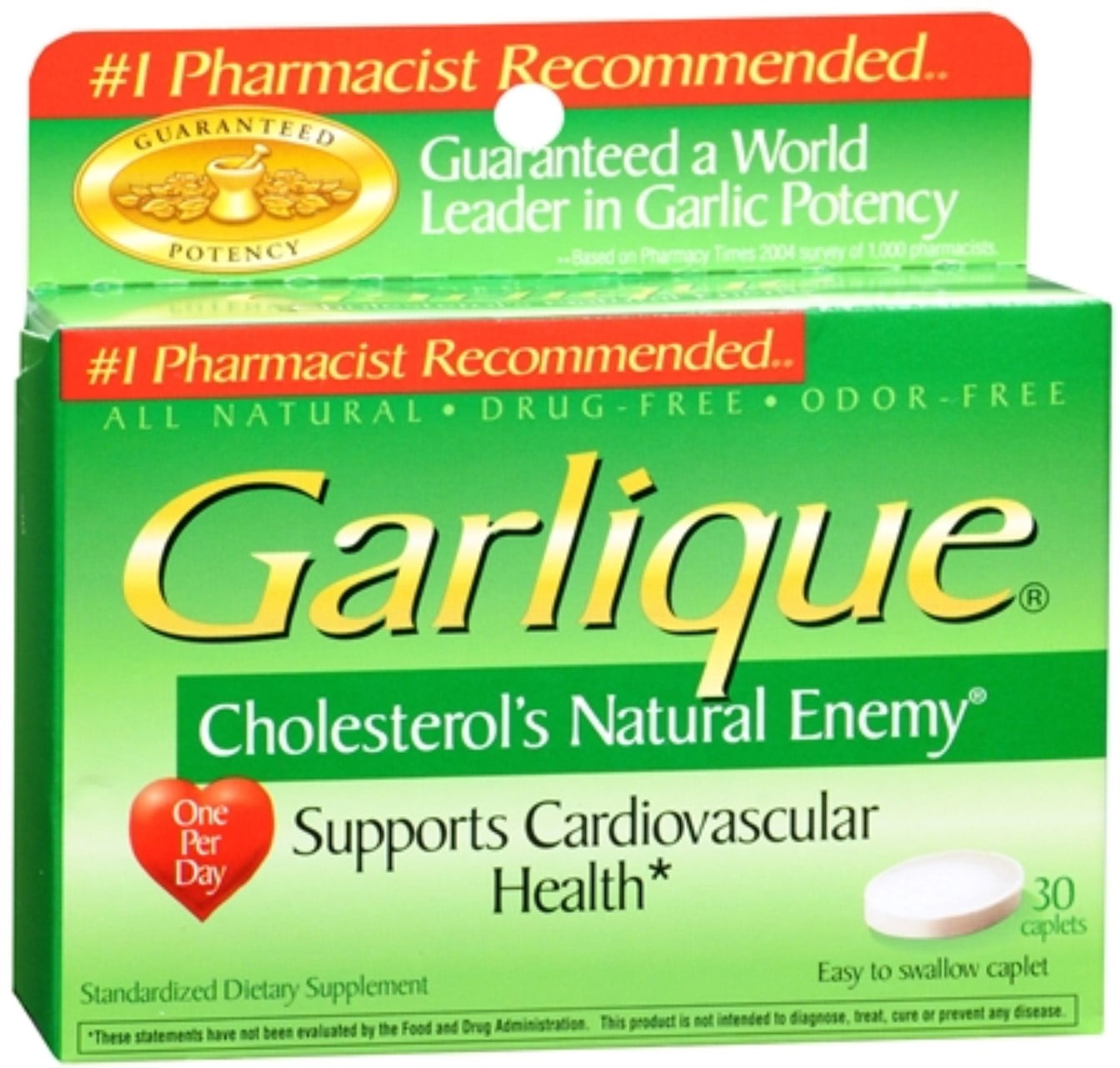 Garlique Caplets 30 Tablets - Walmart.com