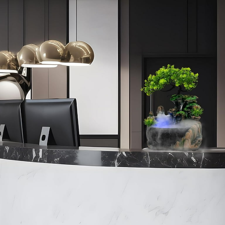 Misting Fountain Indoor Waterfall Tabletop Fountain, Water Fountains ...