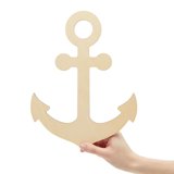 12 Pack Unfinished Wooden Anchors, Nautical Wood Cutouts, DIY Art ...