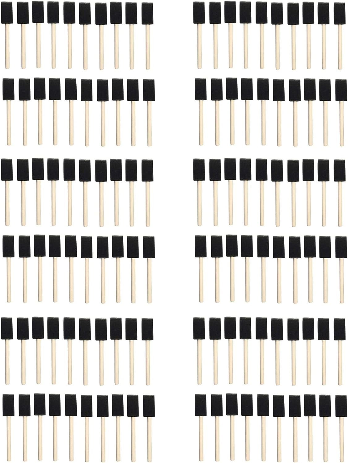 120Pcs Small Foam Paint Brush Sponge Foam Brush Painting Set Wood ...