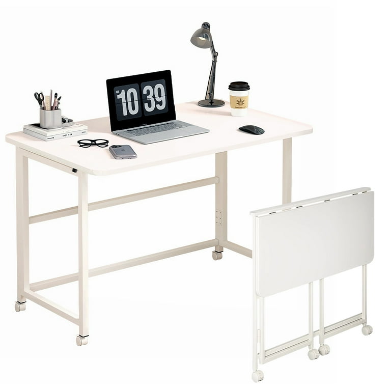 Rolling Computer Table Folding Side Table Rolling Computer Desk Stand