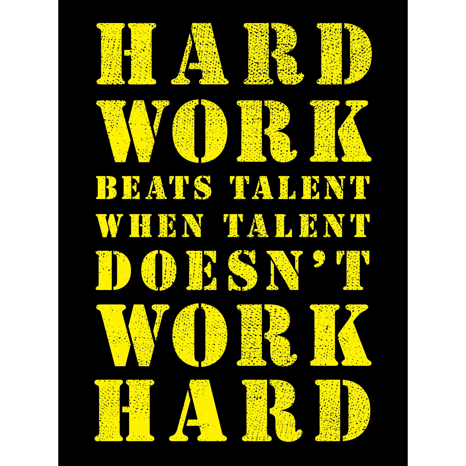 Exercise Motivation Hard Work Beats Talent Inspirational Gym Wall Art ...