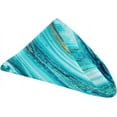 Wellsay 3D Beautiful Turquoise Marble Cloth Napkins, Set of 1 20 x 20 ...