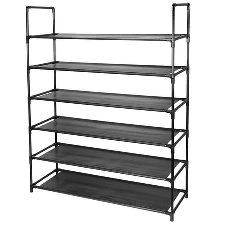 6-Tier Shoe Rack 30-Pair Shoes Storage Organizer, Stackable Entryway ...
