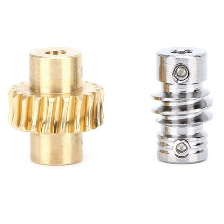 Worm Gear Set, 20: 1 Bronze Worm Gear Wheel and Metal Shaft, High ...